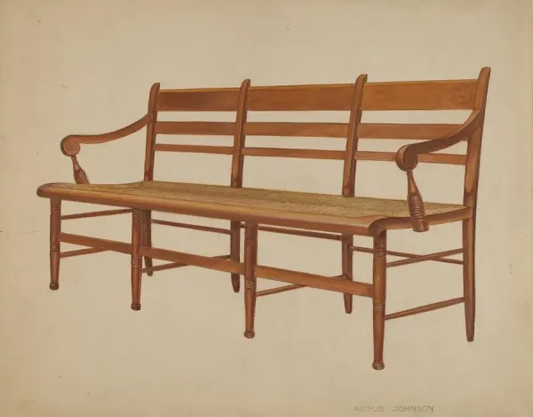 Settee, c. 1936. Creator: Arthur Johnson Our beautiful Wall Art and ...