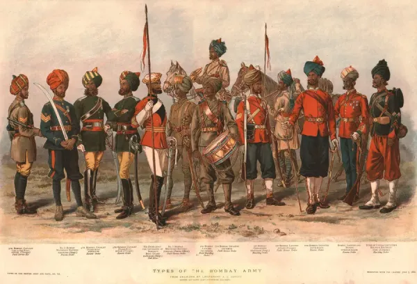 Types of the Bombay Army, 1888. Creator: AC Lovett