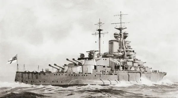 HMS Valiant Modernised Tripod Foremast Big Tower Bridge