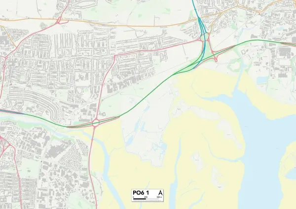 Hampshire PO6 1 Map Our beautiful Wall Art and Photo Gifts include ...