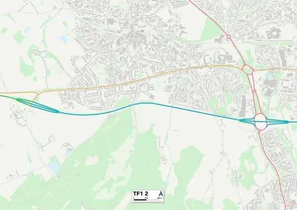 Telford and Wrekin TF1 2 Map Our beautiful Wall Art and Photo Gifts ...