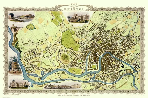 Bristol City Map Bristol Vector Map Cut Out Stock Images & Pictures