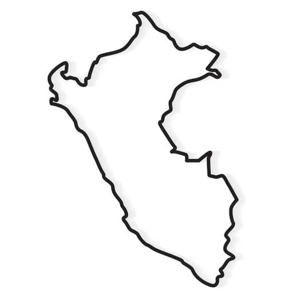 black outline of Peru map- vector illustration Our beautiful Wall Art ...
