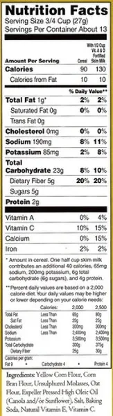 Jigsaw Puzzle of Nutrition Facts Label from a box of Puffins cereal