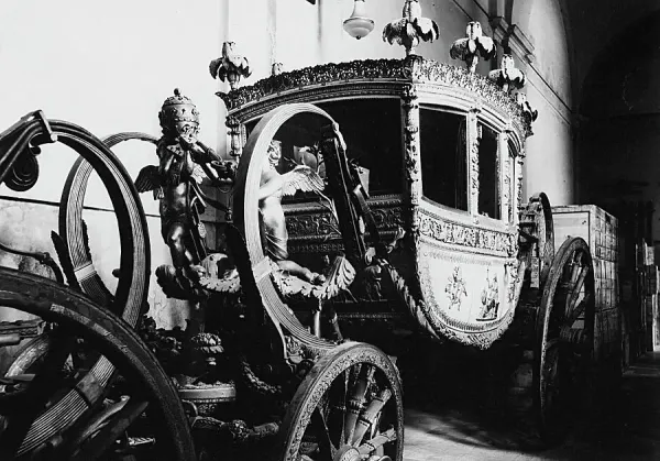 Old papal carriage preserved in Vatican City State of