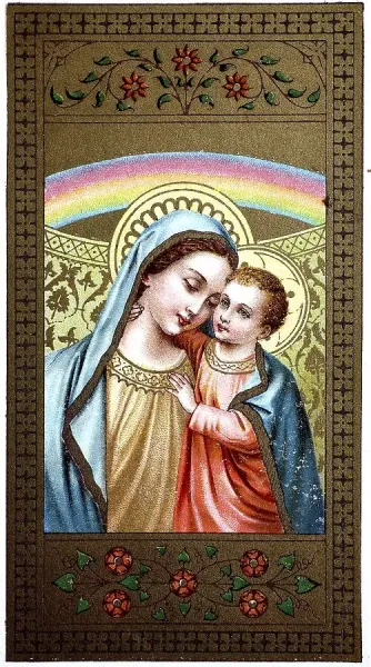Small picture of a saint depicting a Marian image Our beautiful Wall ...