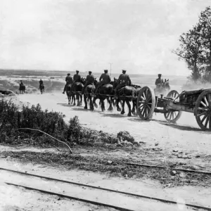 British transport during advance, Western Front, WW1