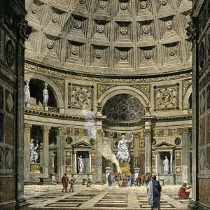 Roman Pantheon Na Modern Diagram Of The Cross Section Of The Pantheon