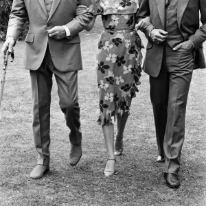 Actor Patrick McNee as John Steed on the set of The