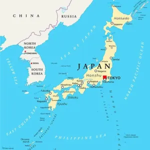 Japan political map with capital Tokyo Our beautiful Wall Art and Photo ...
