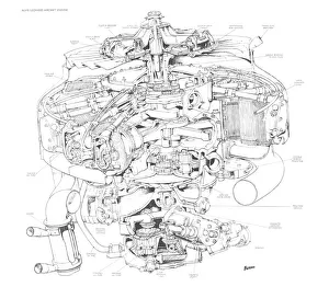 Aeroengines - Piston Cutaways Art Prints, Posters & Puzzles