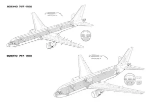 Civil Aviation 1949-Present Cutaways Art Prints, Posters & Puzzles