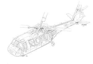 Military Helicopter Cutaways Art Prints, Posters & Puzzles