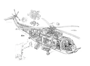 Civil Helicopter Cutaways Art Prints, Posters & Puzzles