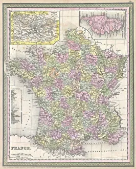 Mitchell Map Of France Prints