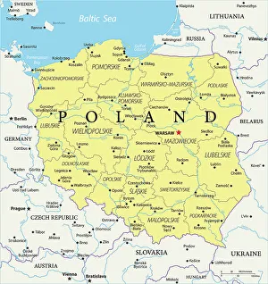 Poland Map Art Prints, Posters & Puzzles