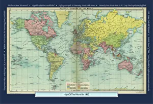 Historical World Map 1912 Gallery of Photo Prints and Gifts