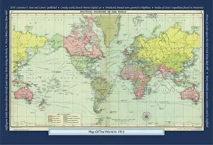 Media Storehouse: Historical World Map 1913