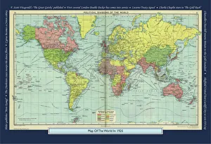 Historical World Map 1925 Collection of Photo Prints and Gifts