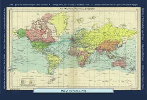 Historical World Map 1928 Collection of Photo Prints and Gifts