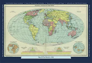 Historical World Map 1932 Prints