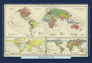 Historical World Map 1936 Prints