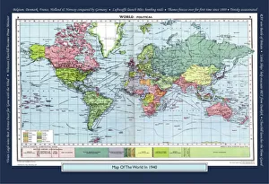Media Storehouse: Historical World Map 1940