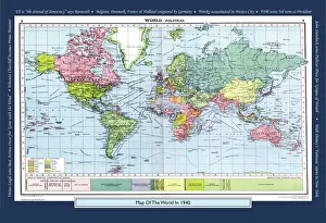 Historical World Map 1940 Collection of Photo Prints and Gifts