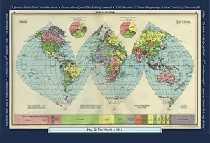 Media Storehouse: Historical World Map 1951