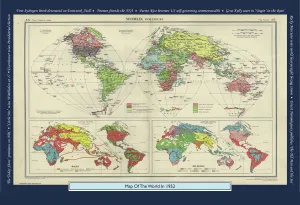 Media Storehouse: Historical World Map 1952