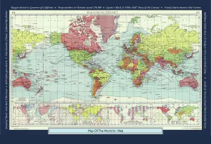 Historical World Map 1966 Collection of Photo Prints and Gifts