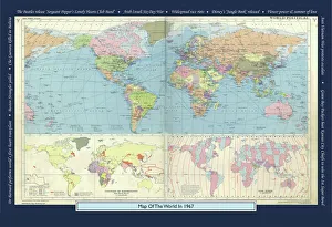 Historical World Map 1967 Prints