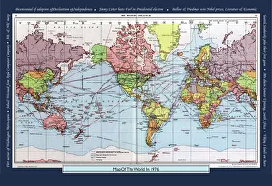 Media Storehouse: Historical World Map 1976