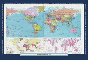 Historical World Map 1977 Prints
