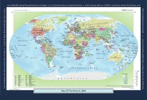 Historical World Map 2004 Prints