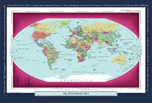 Historical World Map 2014 Prints