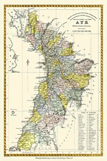 Old County Map Of Ayr Collection of Photo Prints and Gifts