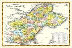 Kinross County Map Prints