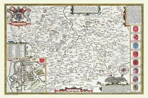 Old English County Map Collection of Photo Prints and Gifts