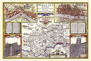 Middlesex County Map Prints