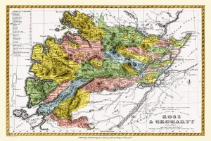 Old County Map Of Cromarty Prints