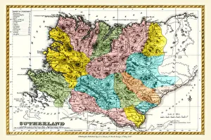 Sutherland County Map Prints