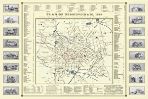 Old Map Of Birmingham Collection of Photo Prints and Gifts