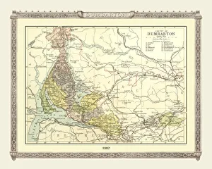 Map Of Dumbartonshire Prints