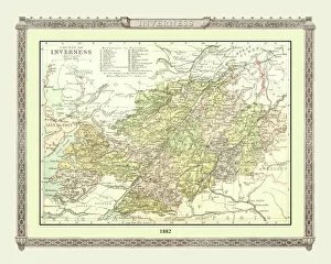 Old County Map Of Inverness Collection of Photo Prints and Gifts