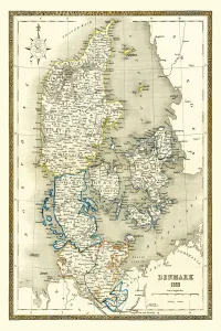 Denmark Map Collection of Photo Prints and Gifts