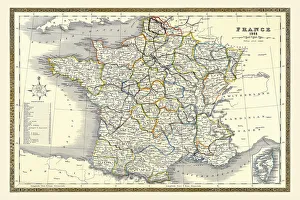 Old Map Of France Collection of Photo Prints and Gifts