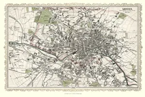 Old Map Of Leeds Art Prints, Posters & Puzzles