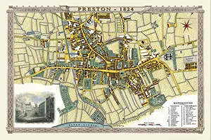 Old Map Of Preston Collection of Photo Prints and Gifts