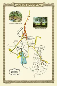 Historic Sutton Coldfield Map Collection of Photo Prints and Gifts